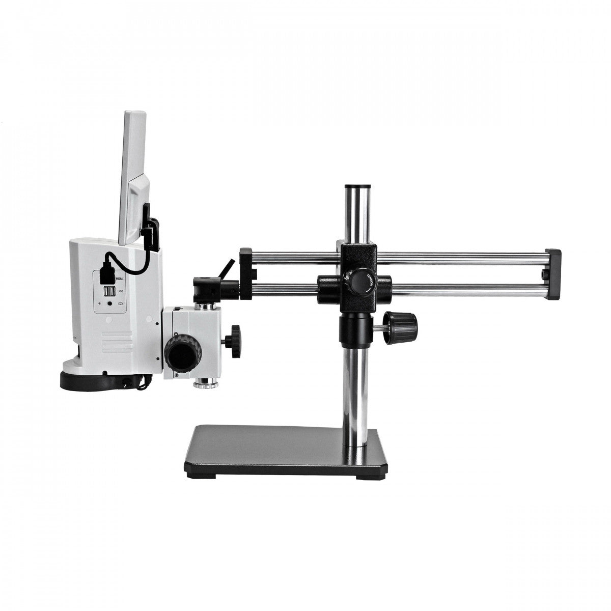 ZoomHD Microscope with Monitor and Ball Bearing Boom Stand | Microscope ...