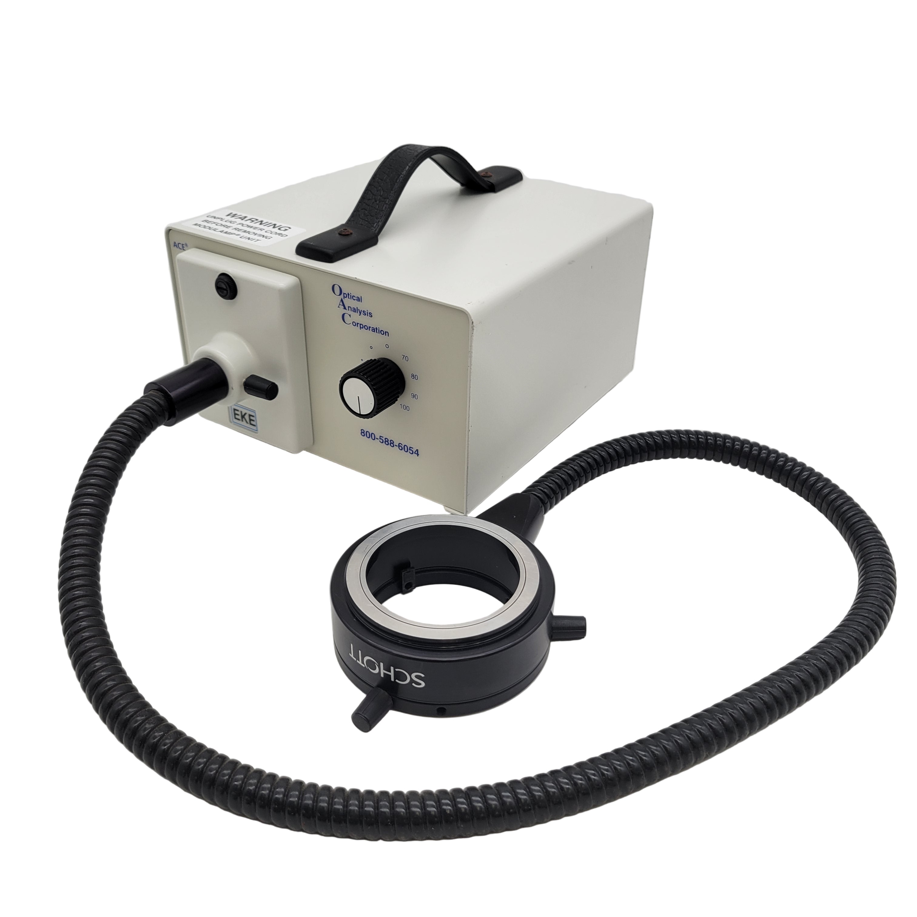 Schott Stereo Microscope Fiber Optic 66mm Ring Light and Illuminator ...