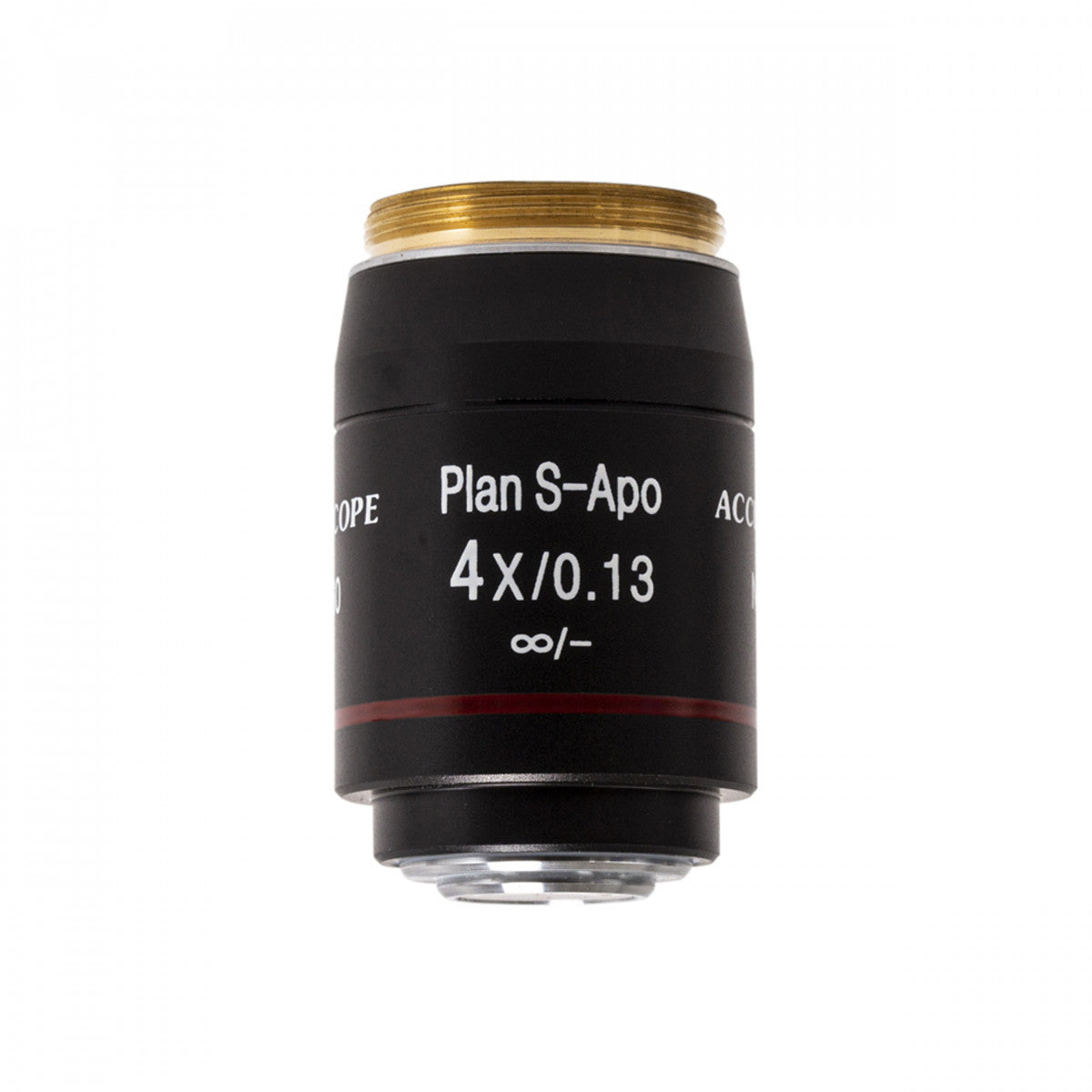 Accu-scope Microscope 4x NIS Plan S-APO objective, N.A. 0.13, W.D. 16 ...