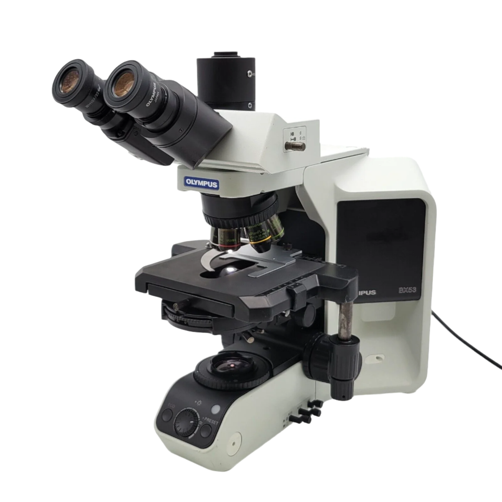 Olympus Microscope BX53 with Fluorites, Phase Contrast, and Trinocular ...