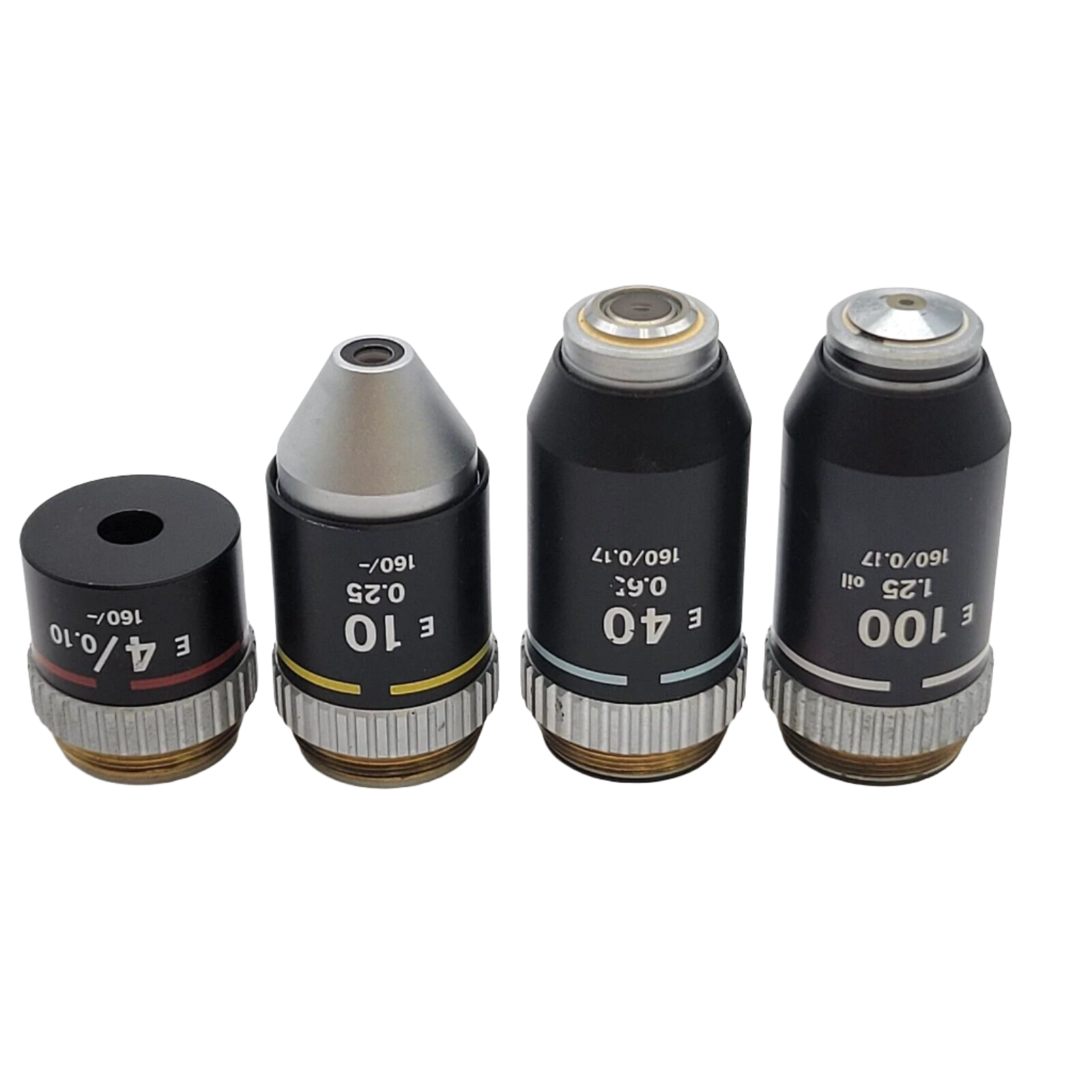 Nikon Microscope Objective Set for Alphaphot-2 YS2 4x, 10x, 40x, 100x ...