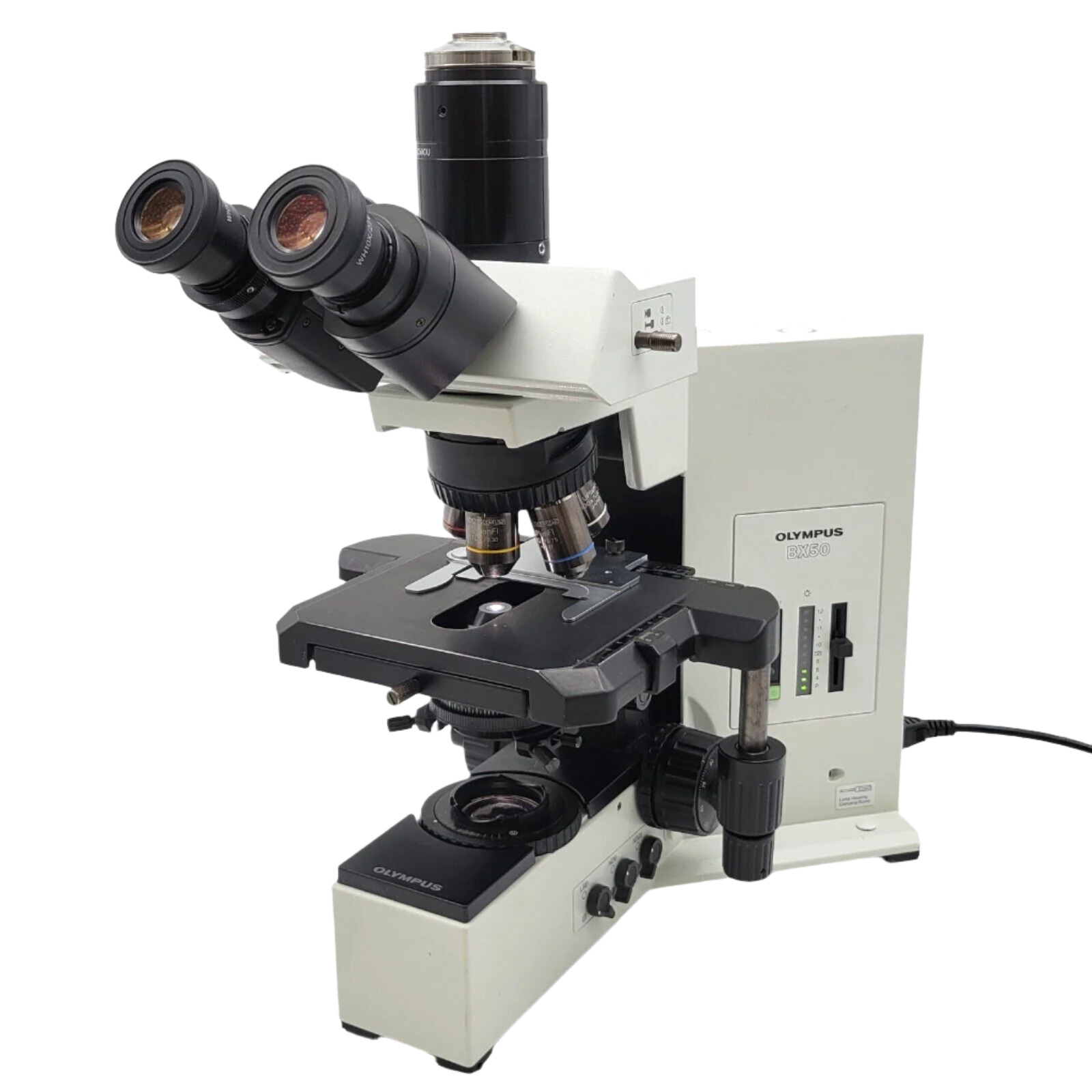 Olympus Microscope BX50 with Fluorite Objectives & Trinocular Head