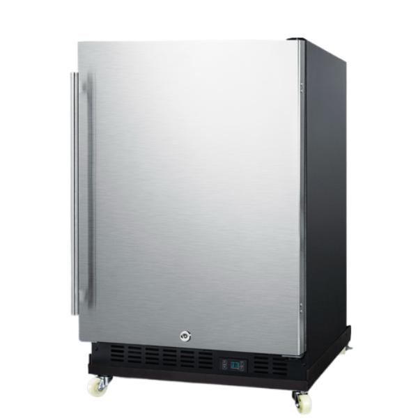 Accucold 24" Wide Built-In Mini Reach-In Beverage Center with Dolly