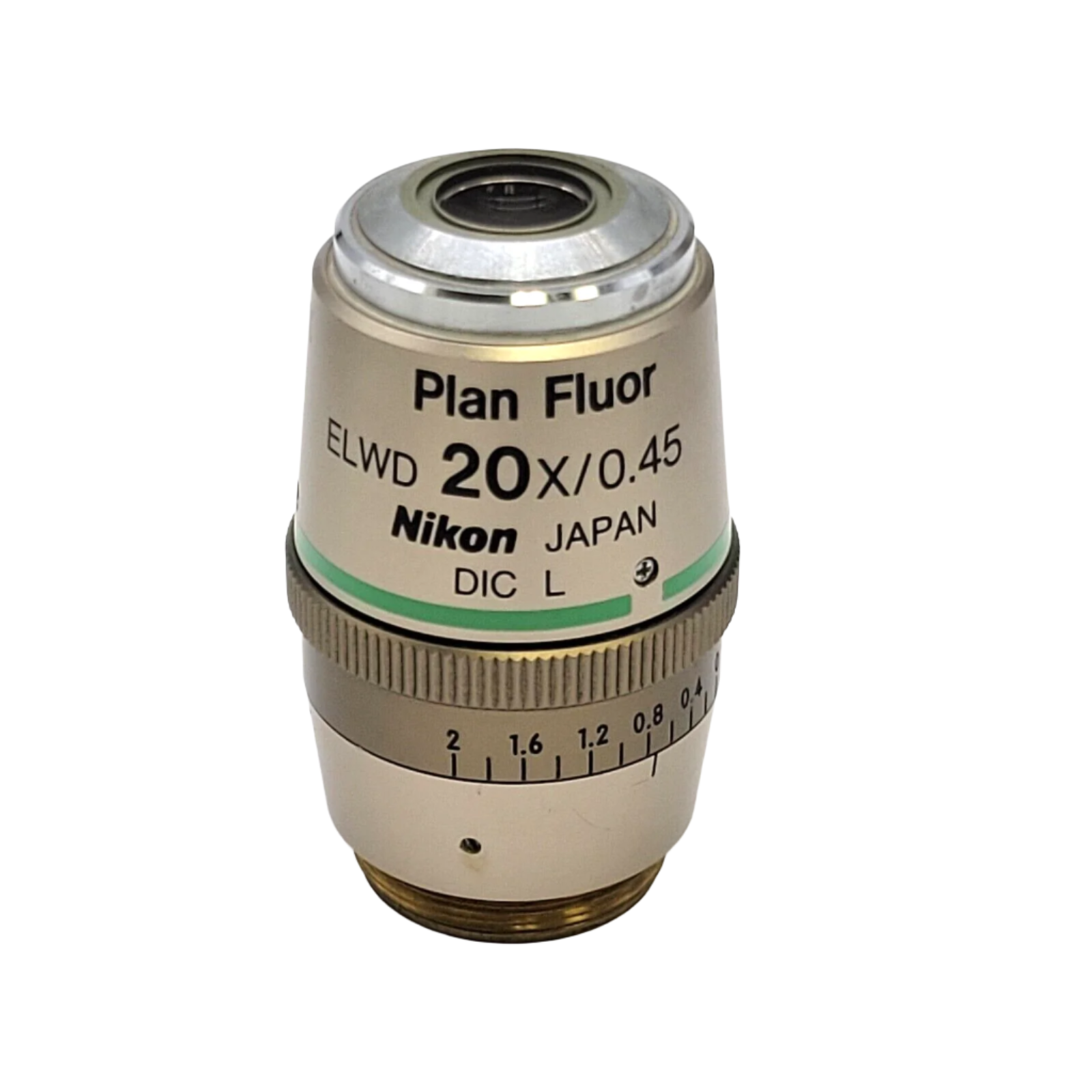Nikon Microscope Objective Plan Fluor ELWD 20x with Correction Collar | Microscope Marketplace