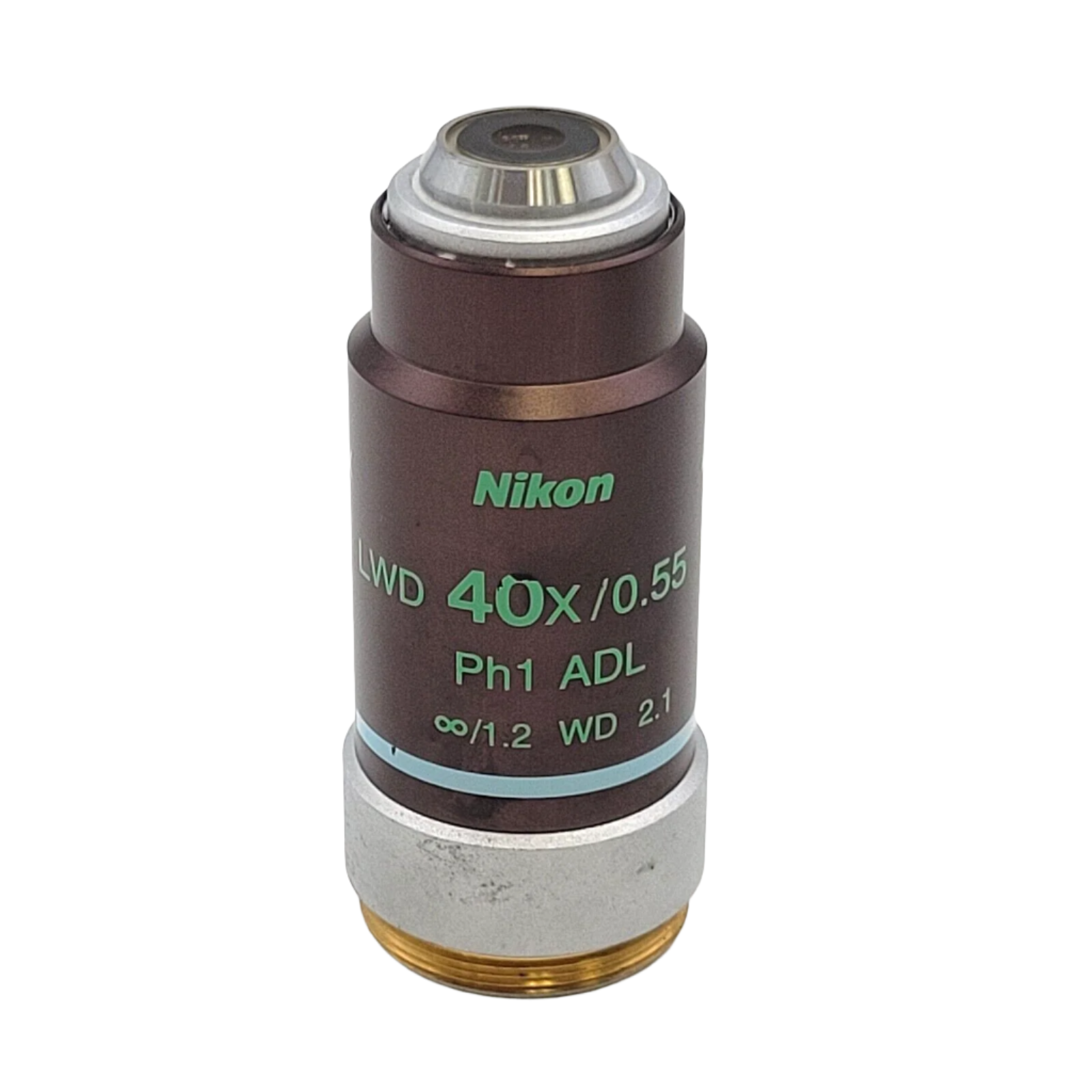 Nikon Microscope Objective LWD 40x Ph1 ADL ∞/1.2 Phase Contrast | Microscope Marketplace