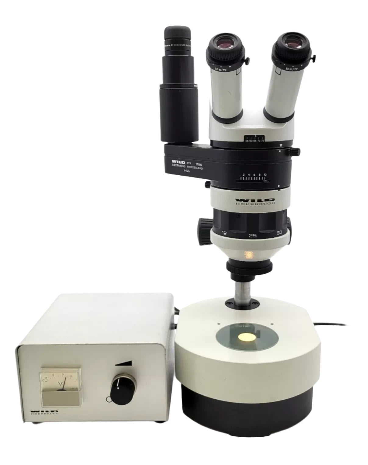 Wild Heerbrugg Stereo Microscope M5A with Phototube and Transmitted ...