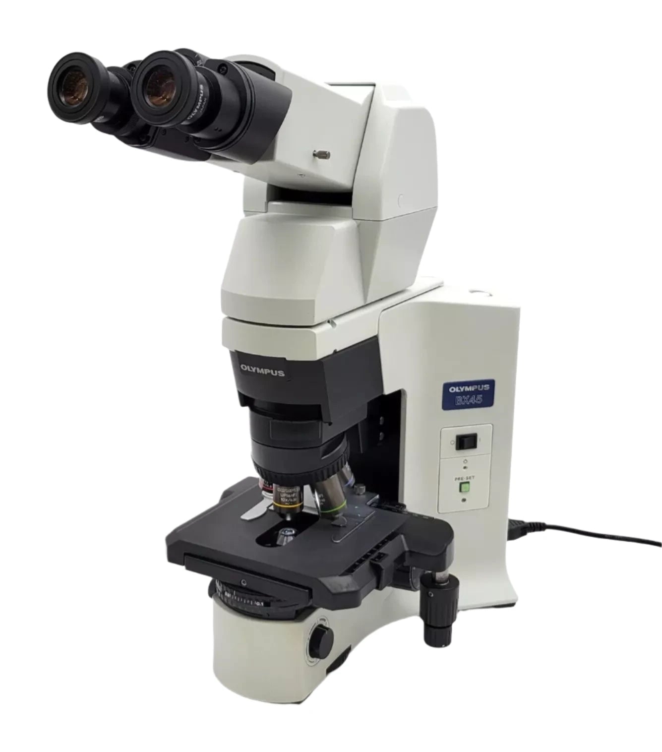 Olympus Microscope BX 45 with Fluorites & Tilting Telescoping Head ...