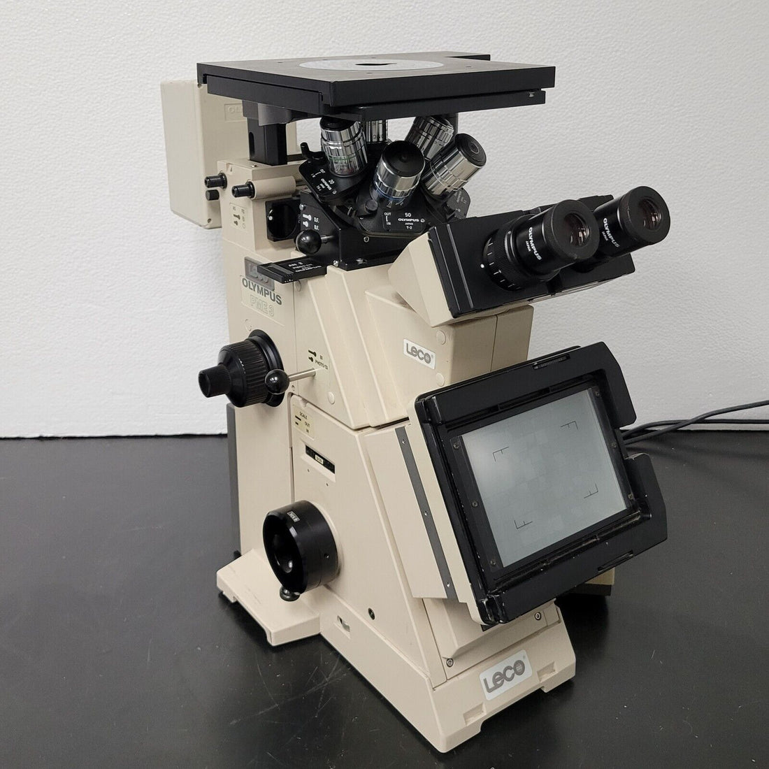 Olympus Microscope PME3 w. Nomarski NIC DIC Brightfield Darkfield ...