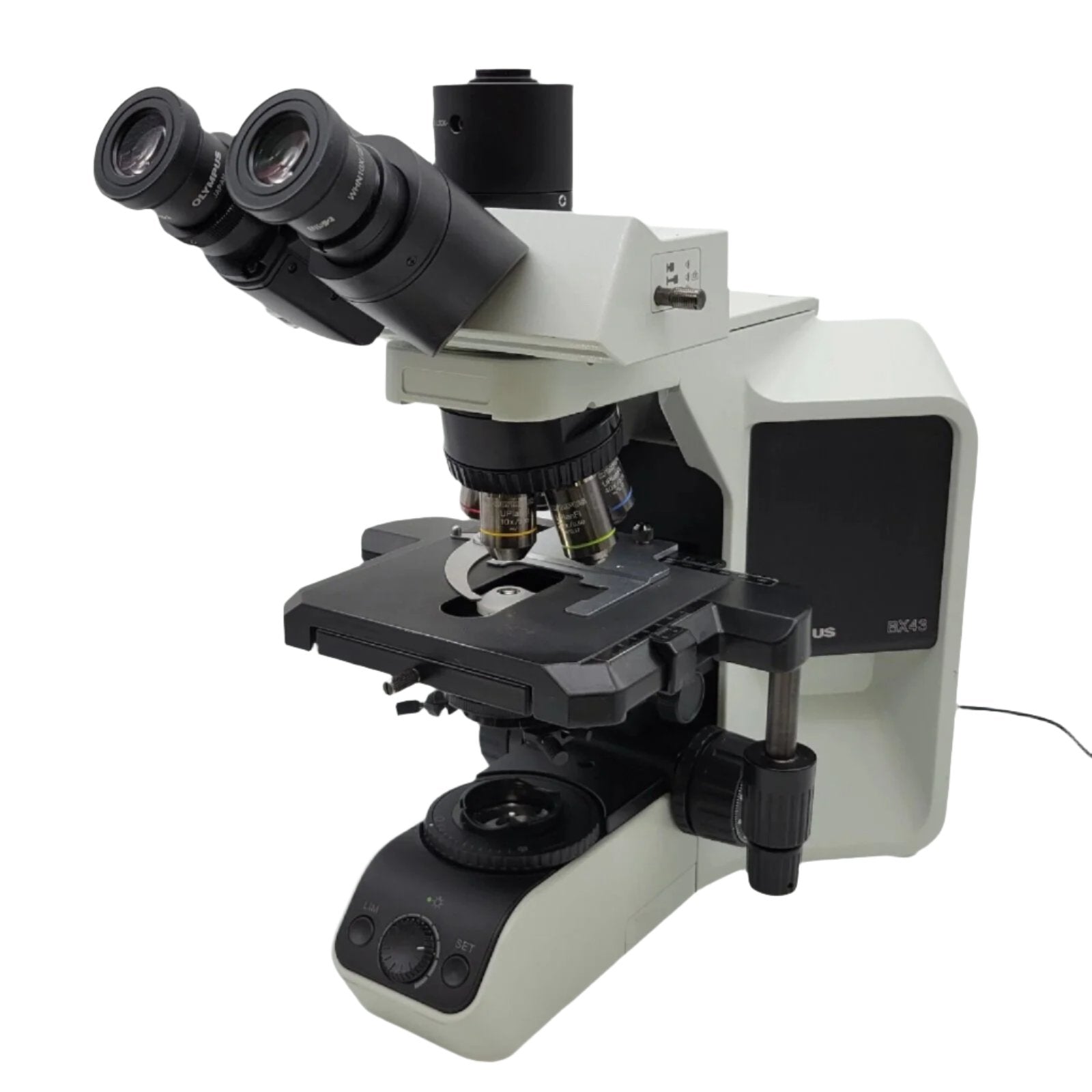Olympus Microscope BX43 w/ Fluorites and Trinoc Head for Pathology