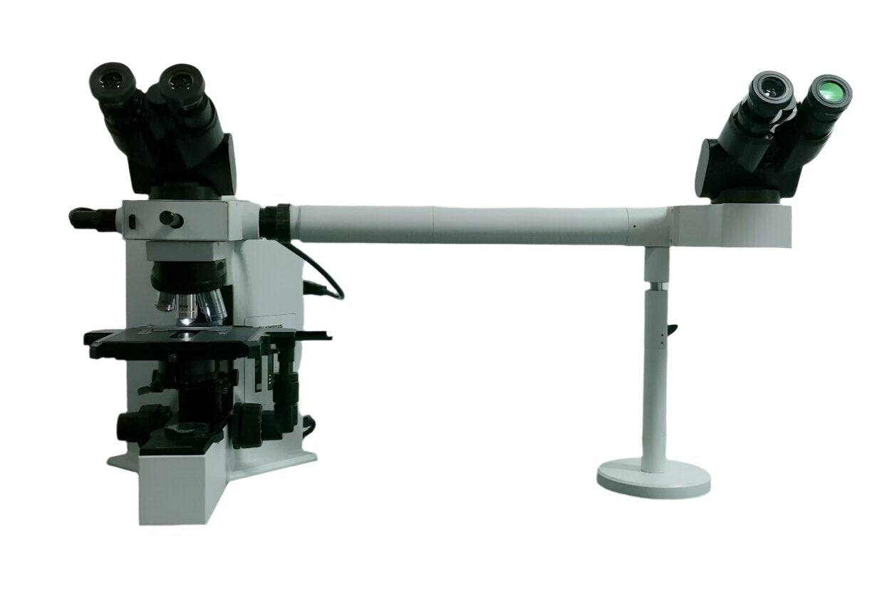 Olympus Microscope BX40 with Side by Side Teaching Bridge (Dual Head ...