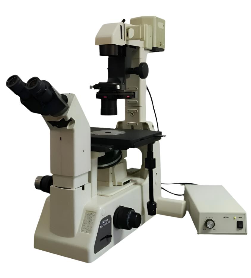 Nikon Microscope Diaphot 200 Phase Contrast with Camera Adapter