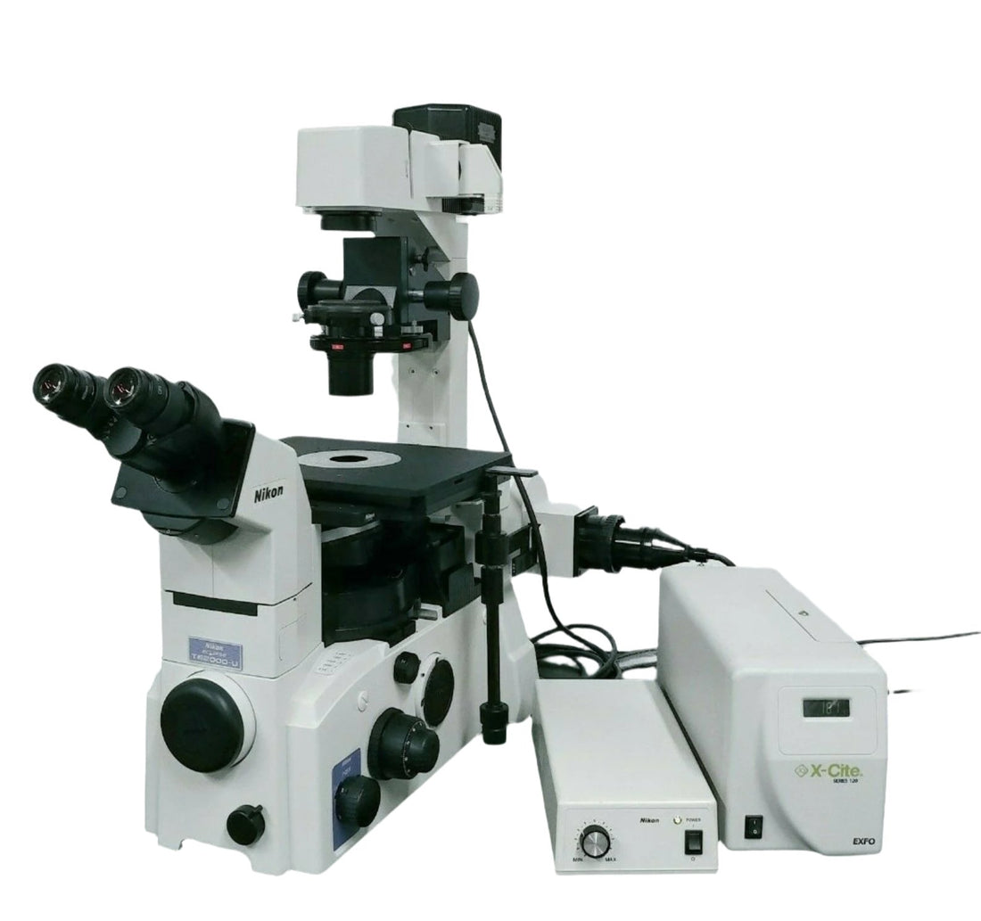 Nikon Microscope Eclipse TE2000-U w. Fluorescence, Phase Contrast & X-Cite Light | Microscope ...