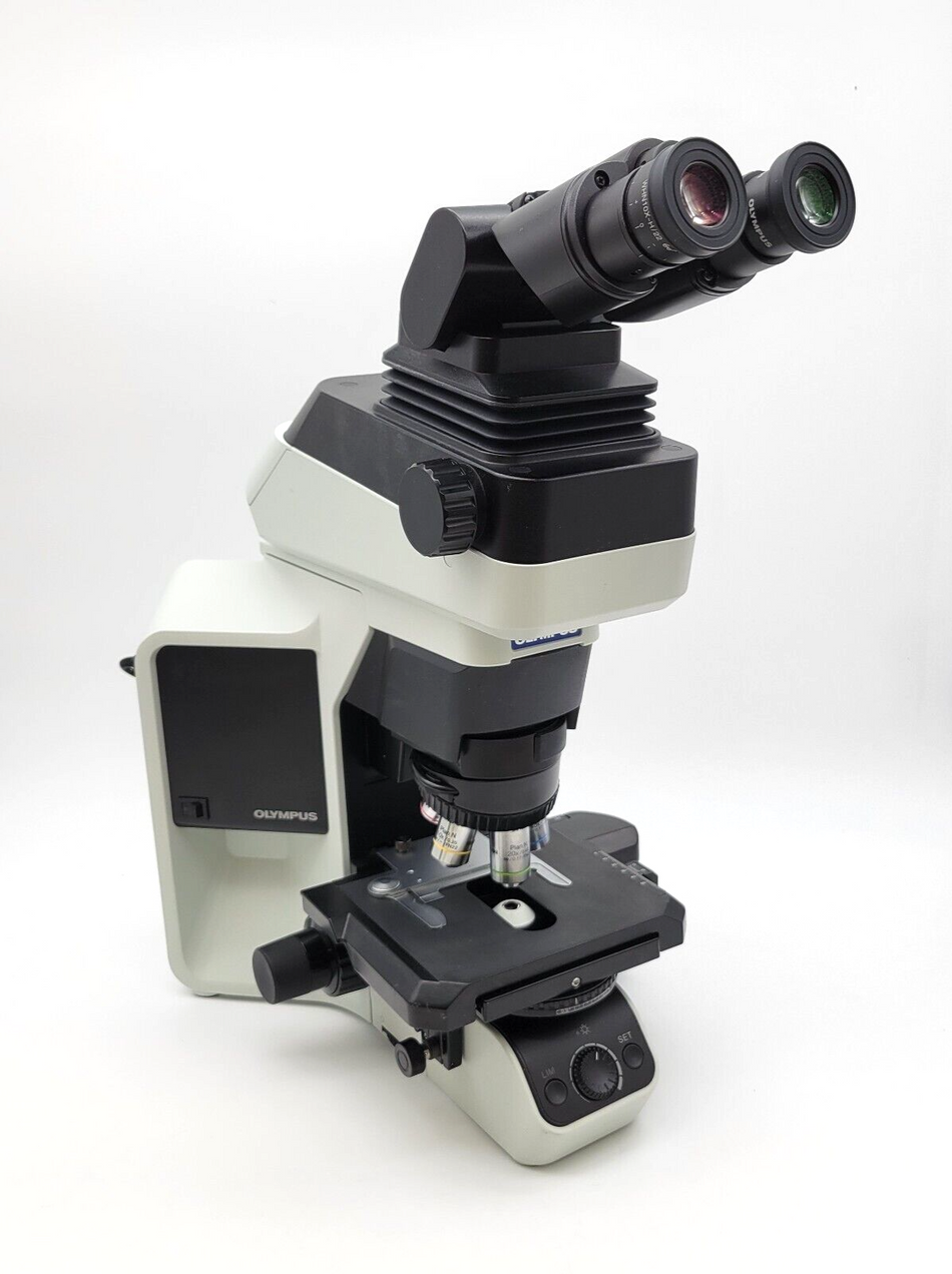 Olympus Microscope BX 46 LED with Tilting Lift Ergo Head & 2x for Path