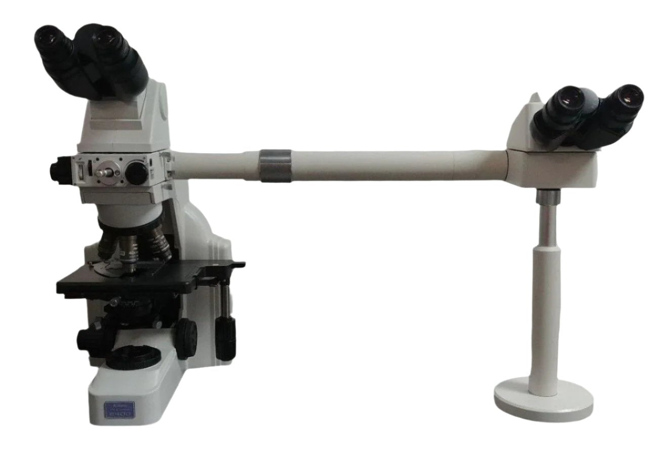 Nikon Microscope E400 with Dual Head Side by Side Bridge | Microscope ...