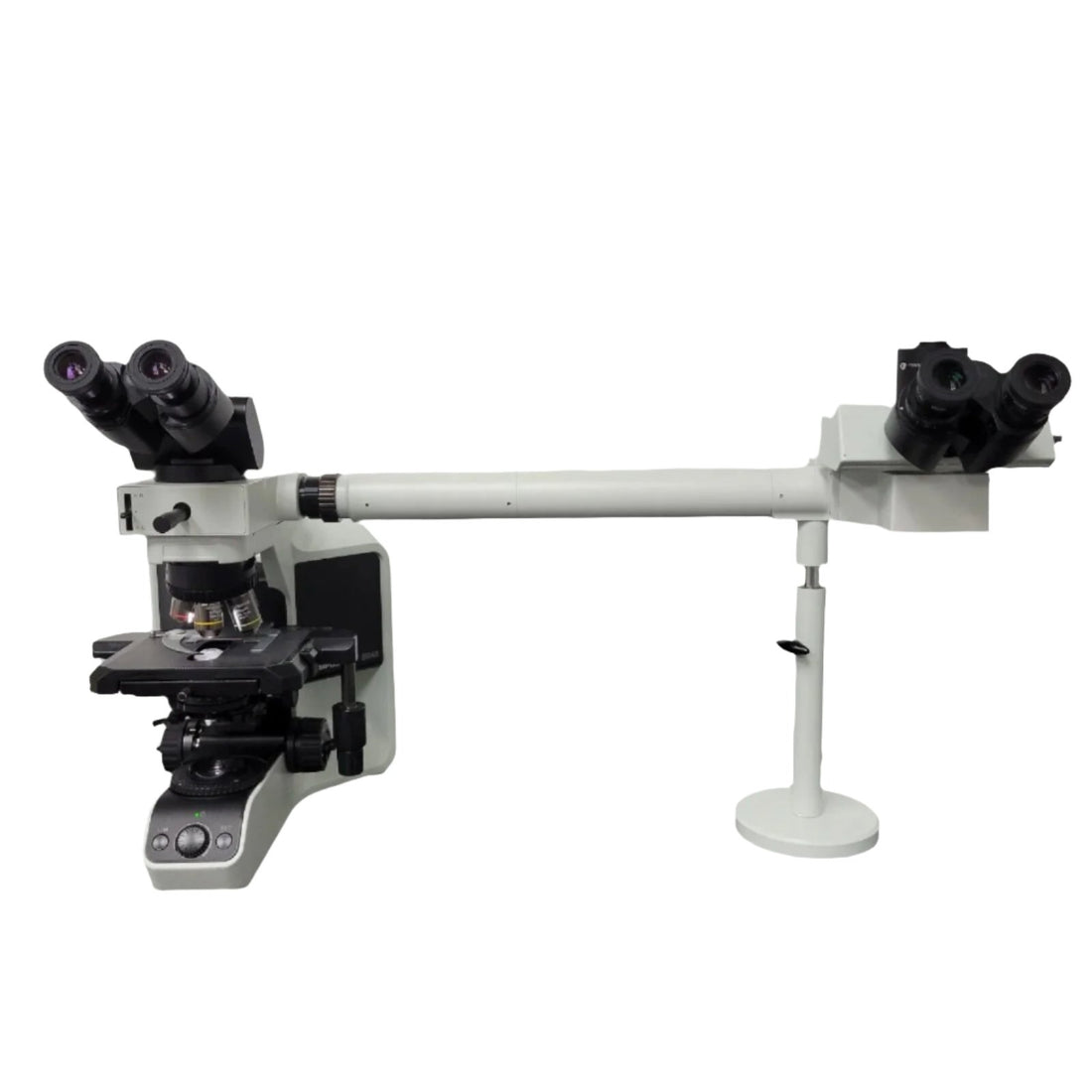 Olympus Microscope BX43 w/ Fluorites, Trinocular Head, & Dual Bridge ...