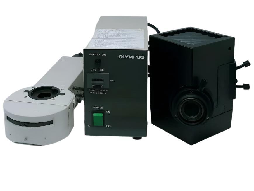 Olympus Microscope BX Fluorescence Illuminator, Lamphouse, Power Supply ...