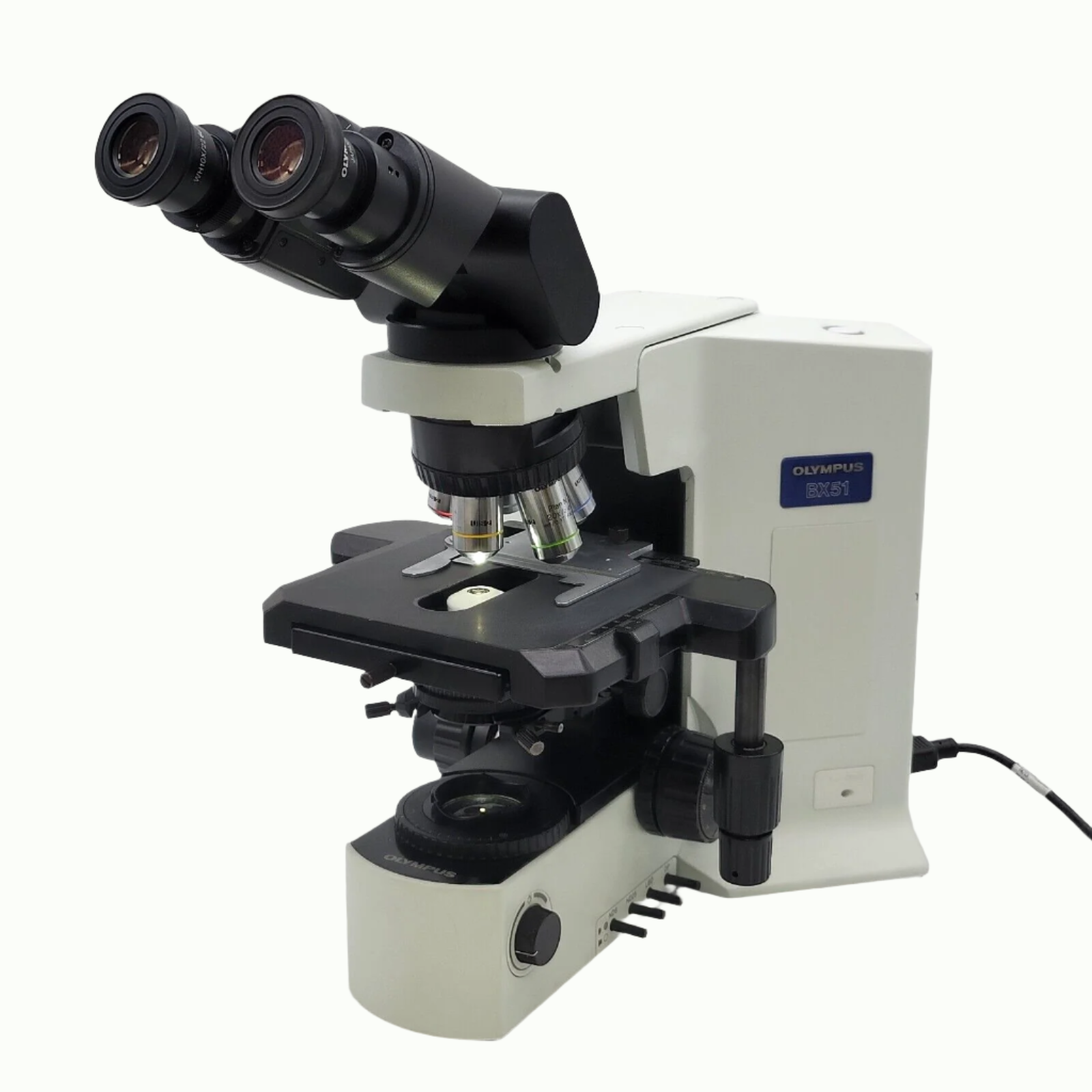 Olympus Microscope BX51 w. LED, Tilting Binocular Head, & 2x Objective ...